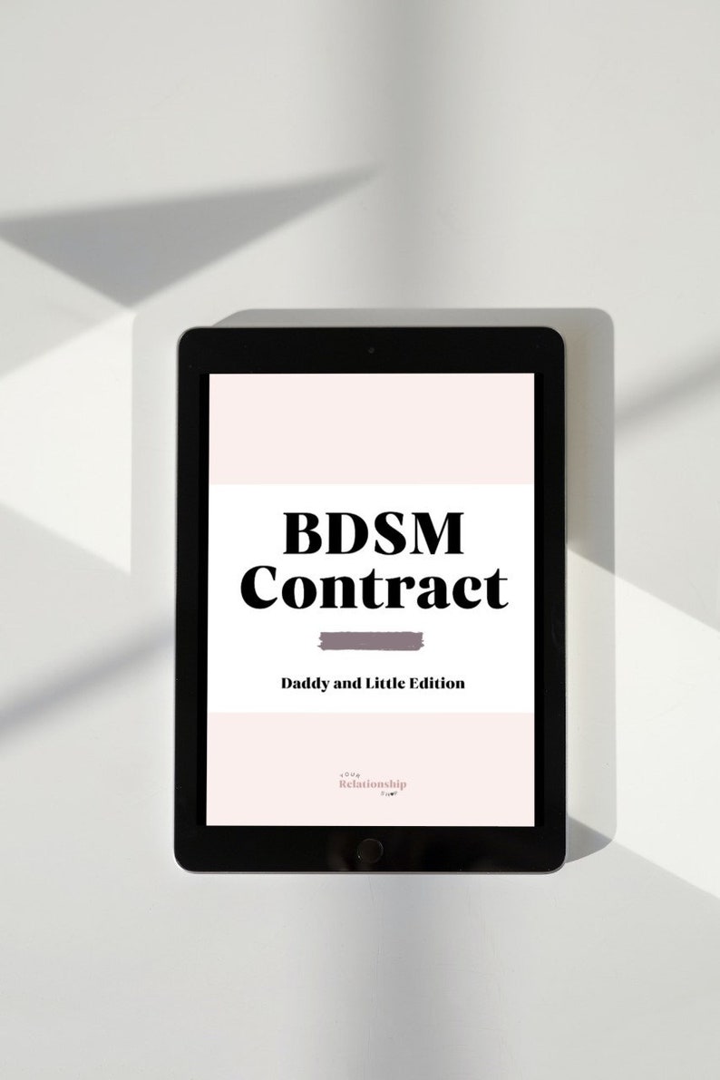 Bdsm Contract for DDLG Relationships: Dd/lg Ddlg Contract - Etsy