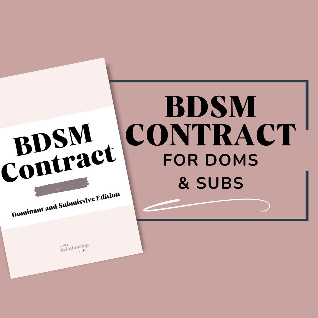 Bdsm Contract for Dom Sub Relationships: BDSM Workbook, BDSM Printables ...