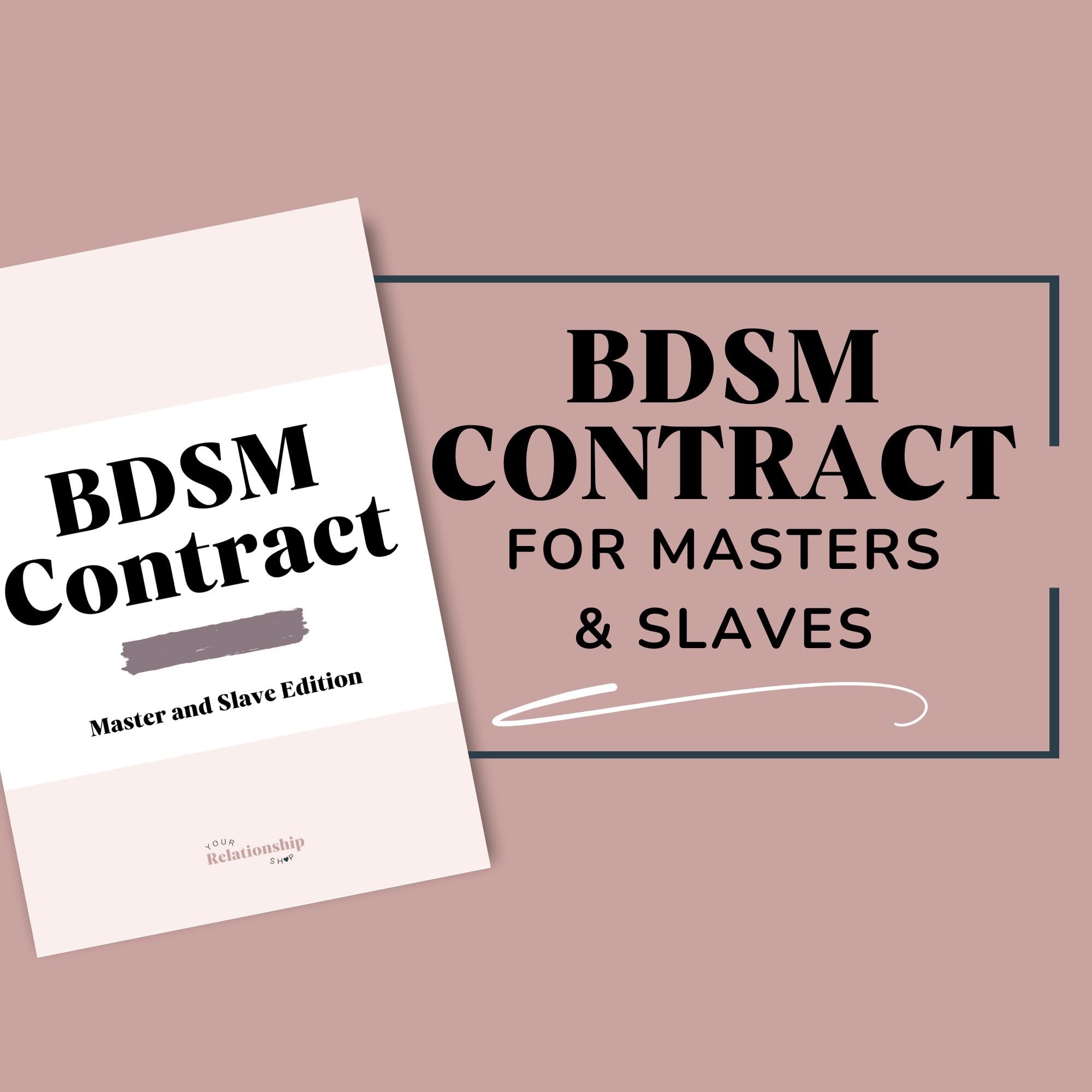 Bdsm Contract: Slave Contract, Master and Slave Contract, Sex Slave ...