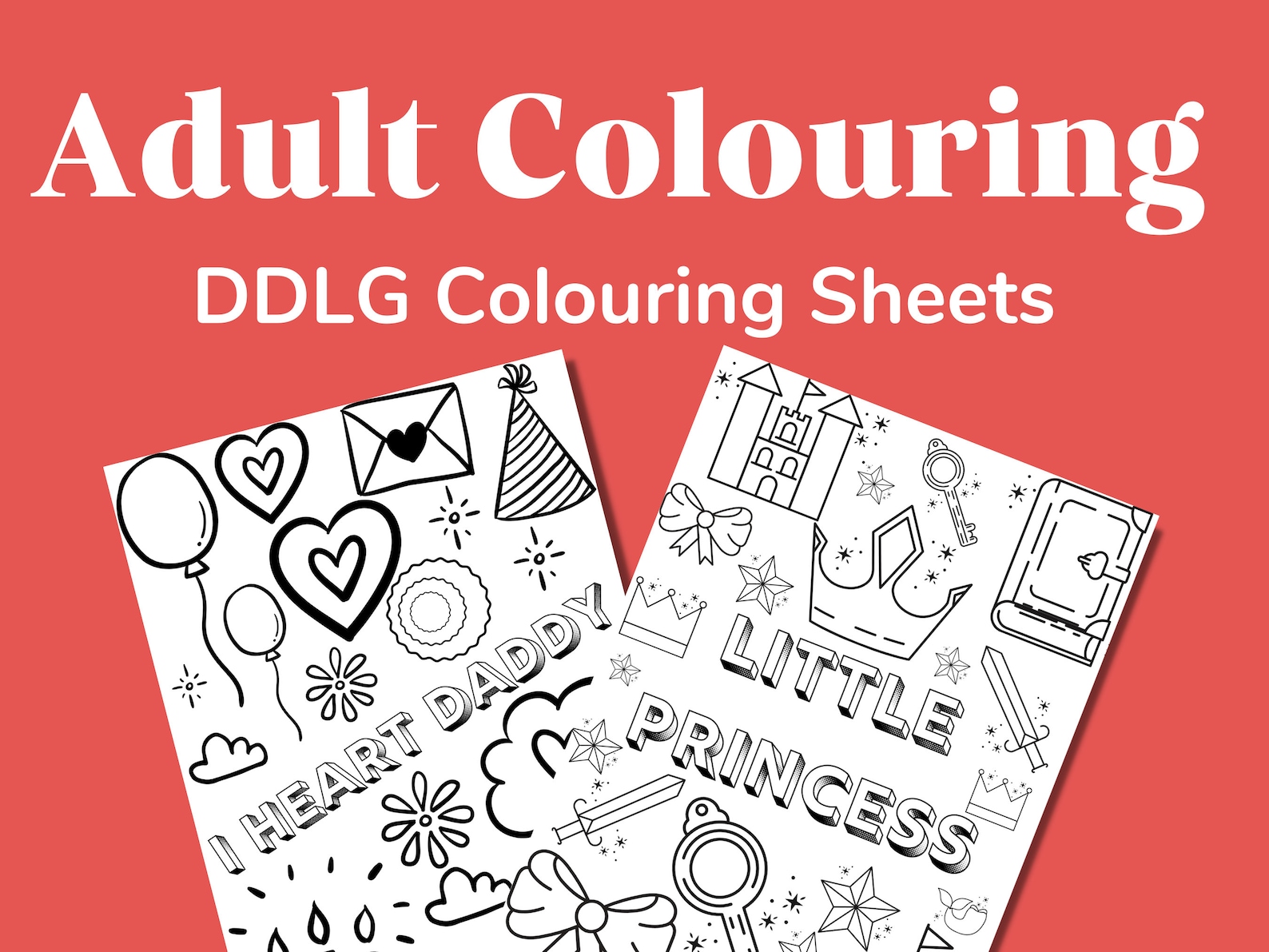 DDLG Coloring Pages: Bdsm Coloring Printables Ddlg Coloring | Etsy