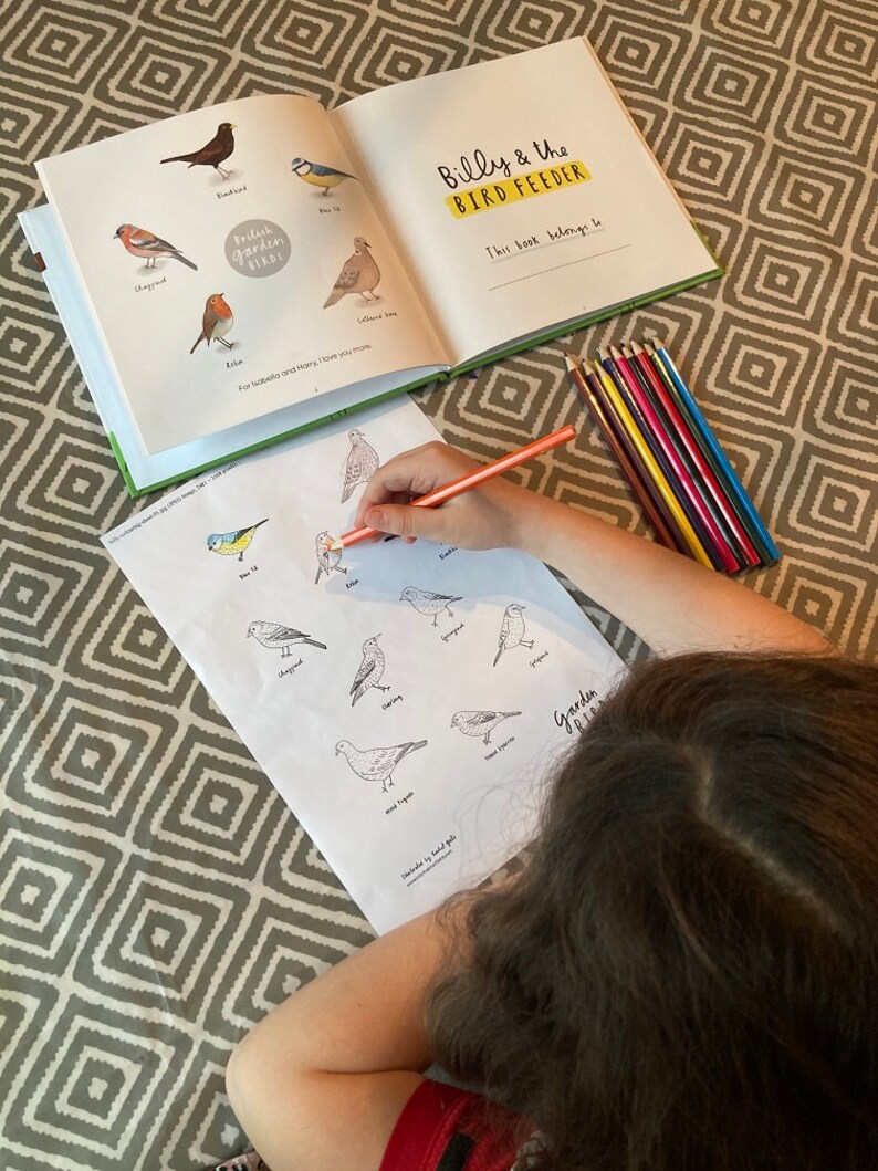 Billy the Blackbird British Garden Bird Colouring in Page Colouring in ...