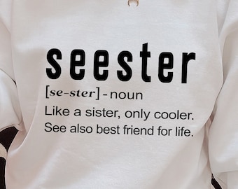 Seester Svg, Seester Noun Svg, Like A Sister Only Cooler Svg, Seester ...