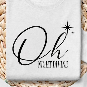 Oh Night Divine Svg, Christian Christmas Sign Svg Files, Christian ...