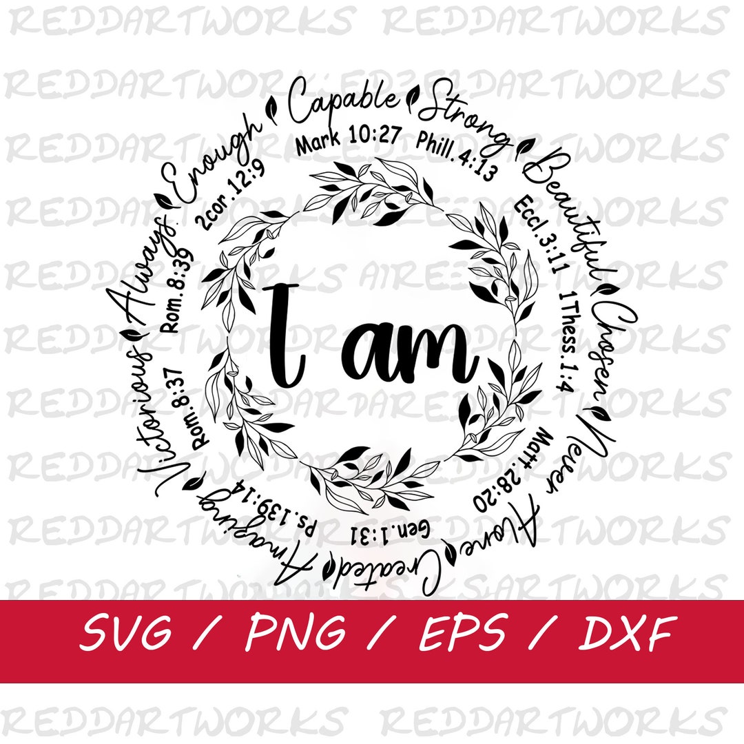 I Am Inspiration SVG, Christian Svg, Bible Verse SVG, Motivational SVG ...