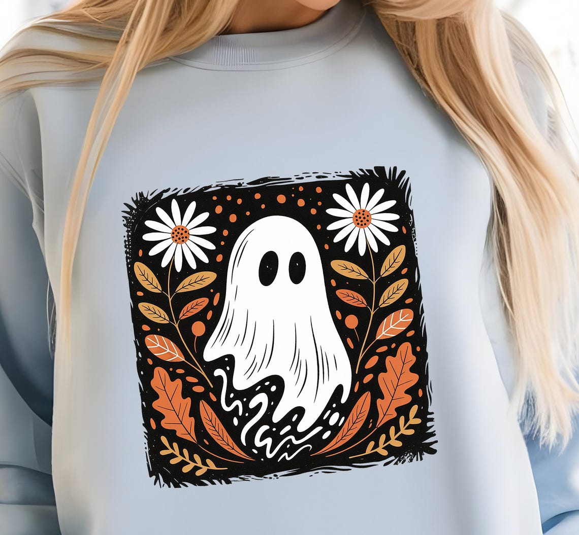 Spooky Ghost Boho PNG: Halloween Clipart (digital Download) - Etsy