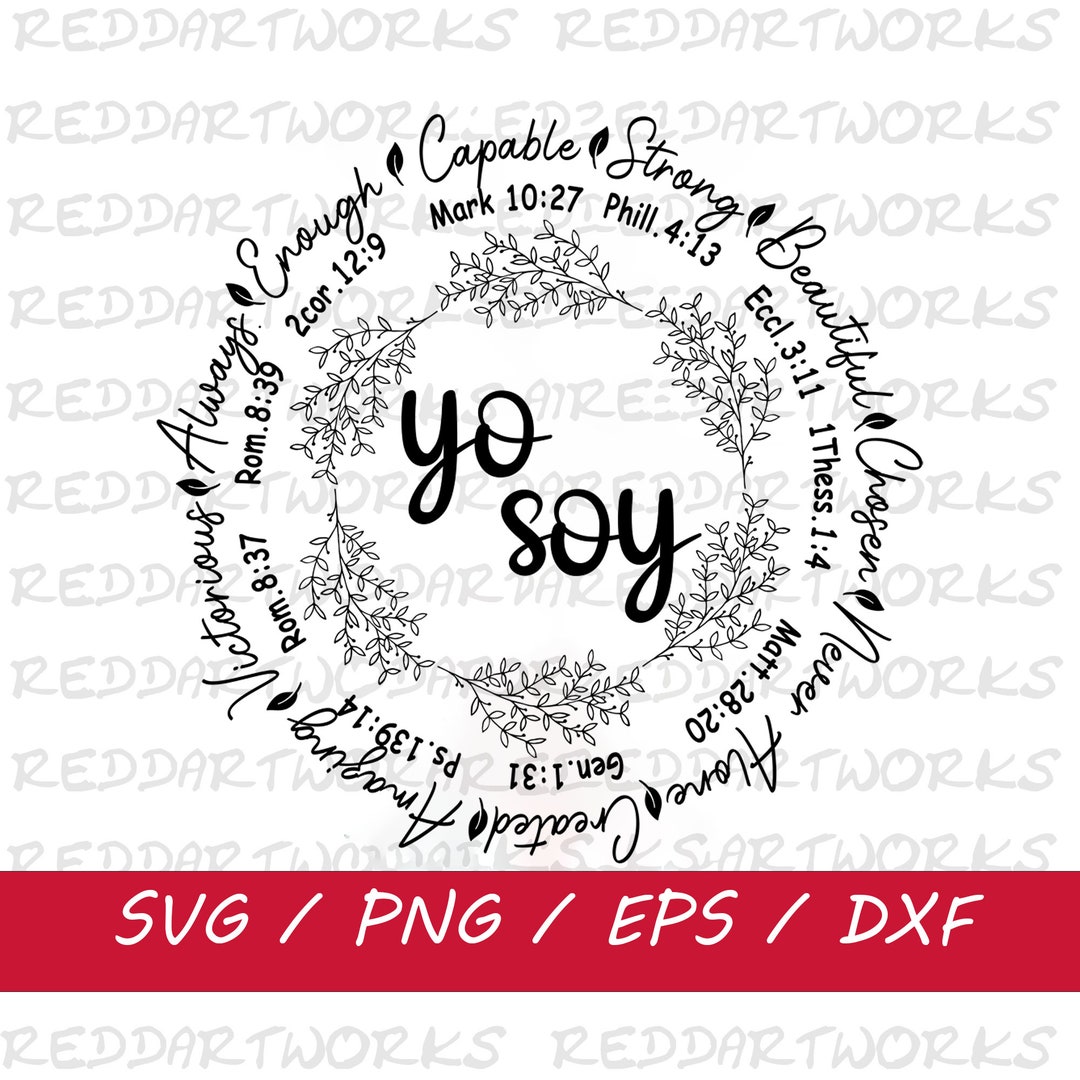 Yo Soy Inspiracion SVG, I Am Inspiration in Spanish, Bible Verse SVG ...