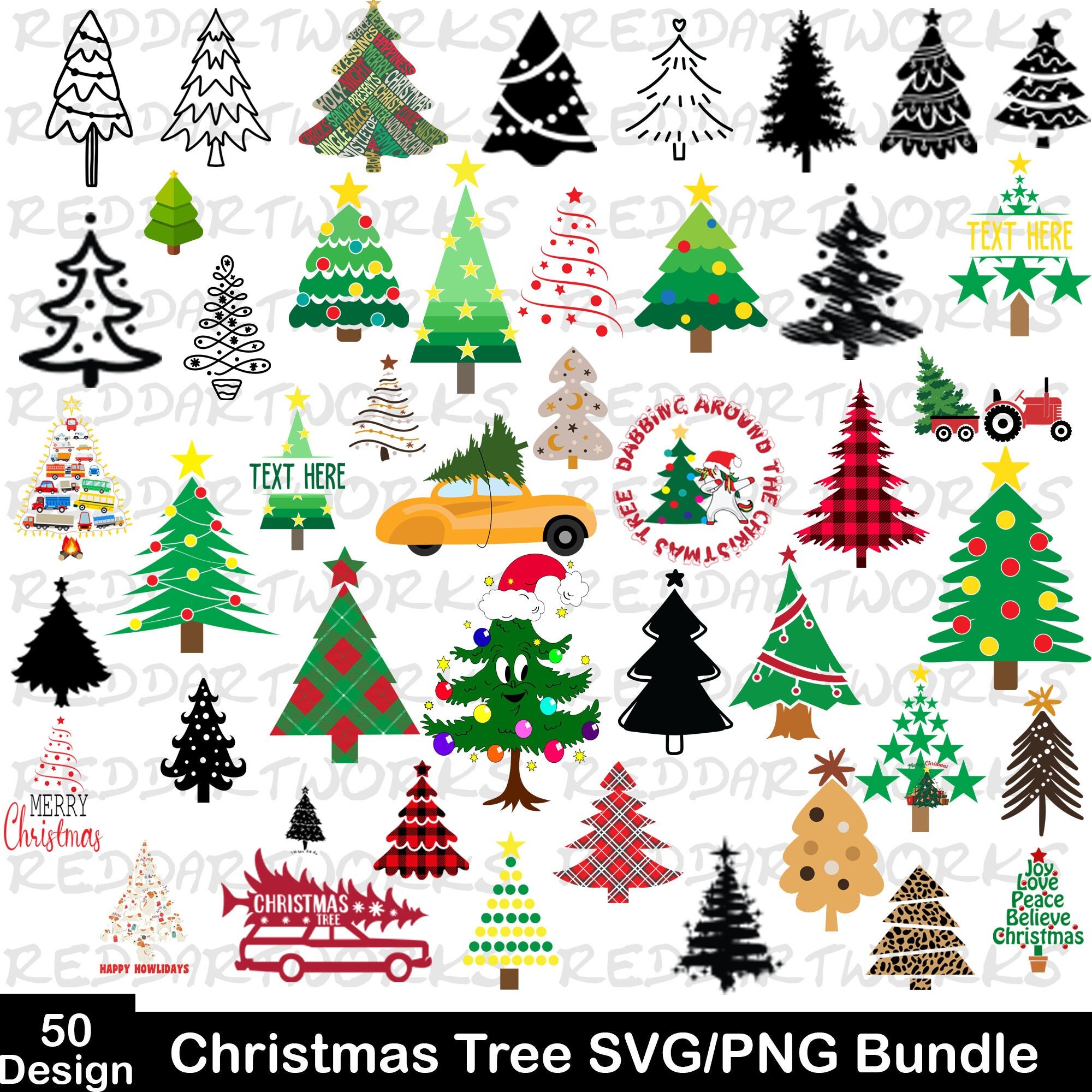Christmas Tree SVG 50 Designs Christmas Tree Svg Christmas - Etsy