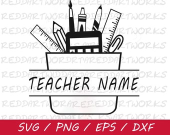 Custom Teacher SVG, Teacher Name SVG, Printable Teacher Name PNG ...