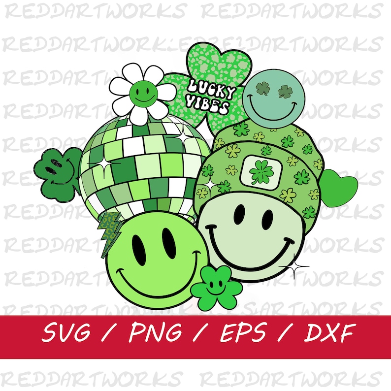 St Patricks Day Smiley Faces PNG SVG Sublimation Design St - Etsy