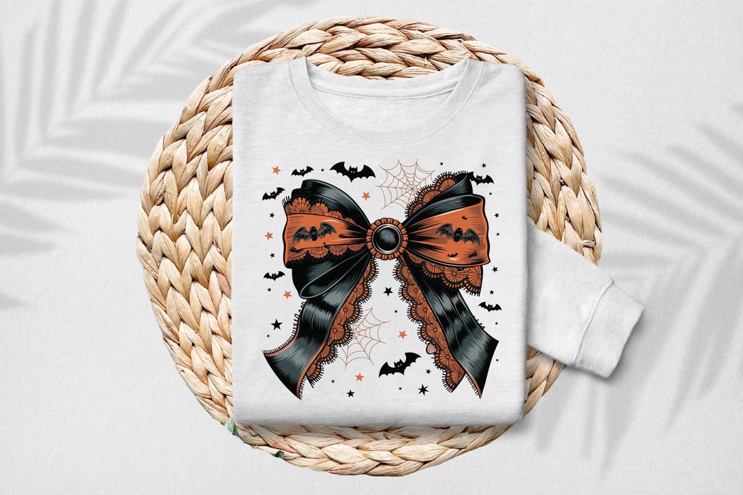 Halloween Bow PNG, Coquette Bow Png, Coquette Halloween Png, Spooky ...