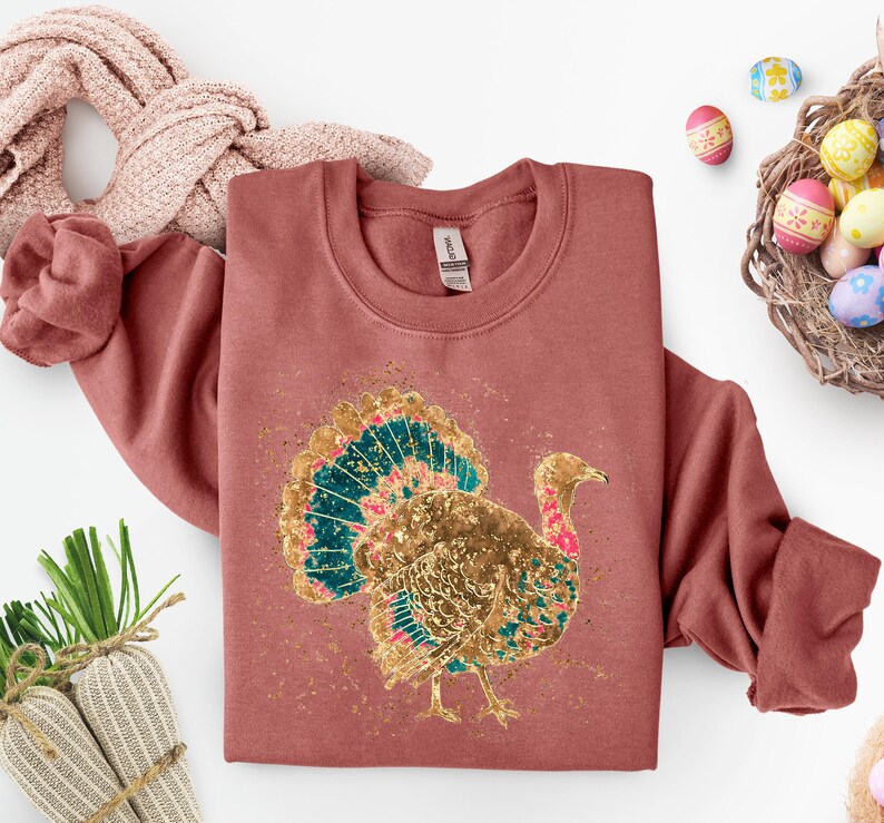 Turkey PNG for Thanksgiving | Preppy Fall Faux Glitter Splatter PNG ...