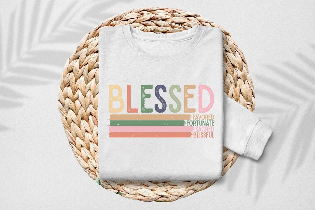 Retro Blessed Redeemed Quotes Png Eps, Elegant Boho Christian Quote Png ...