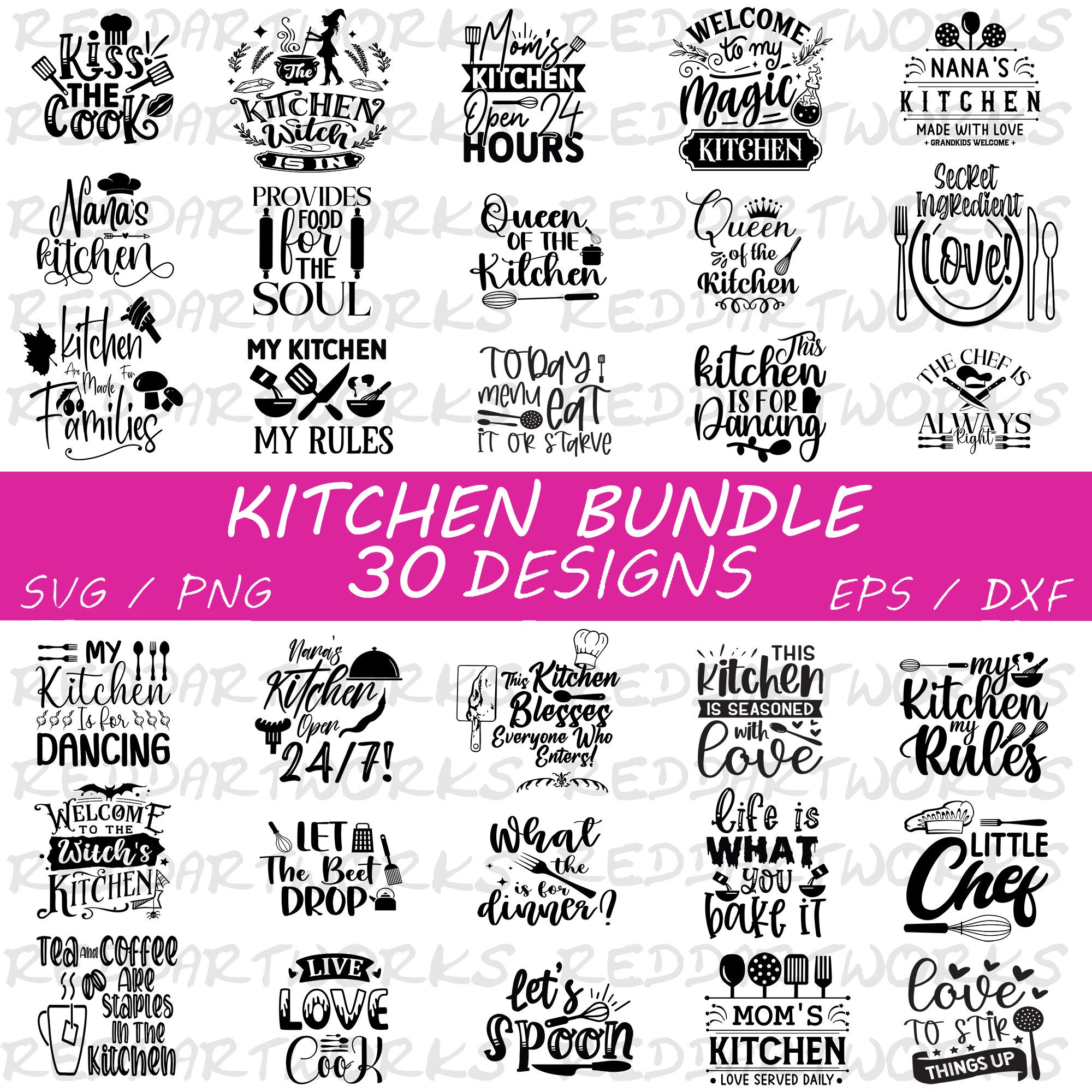 Kitchen SVG Bundle Kitchen SVG Baking SVG Pot Holder Svg - Etsy