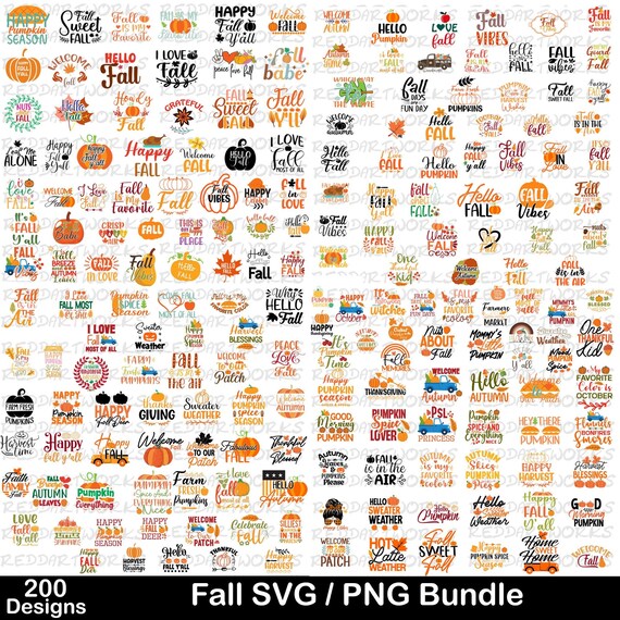 Fall Svg Bundle Fall Svg Fall Png Pumpkin Svg Hello Fall - Etsy