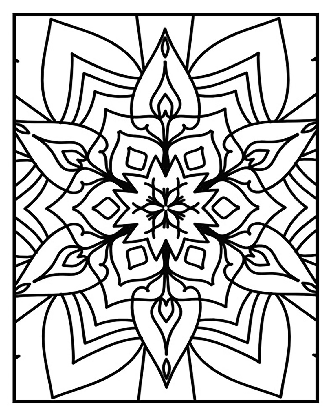 Coloring Pages 200 Coloring Pages Mandala Coloring Pages | Etsy
