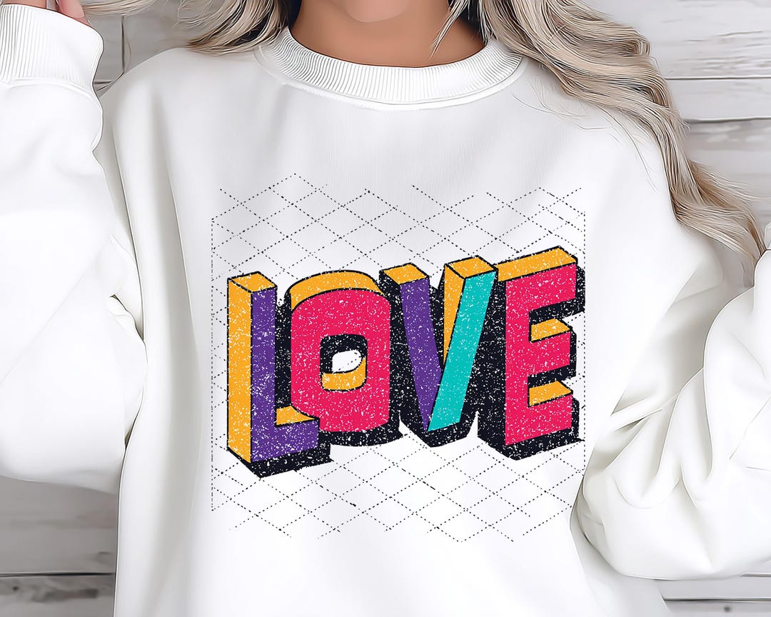 Love 3D Isometric PNG, Valentines Day Design, Valentine Sublimation, V ...