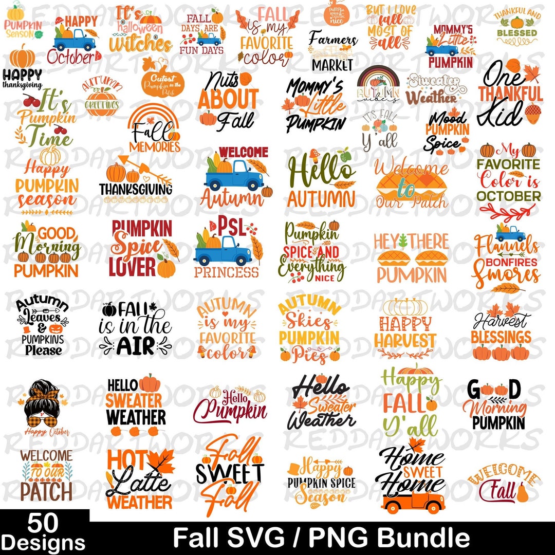 Retro Fall Bundle SVG PNG Autumn Svg, Hello Fall Cozy Pumpkin Season ...