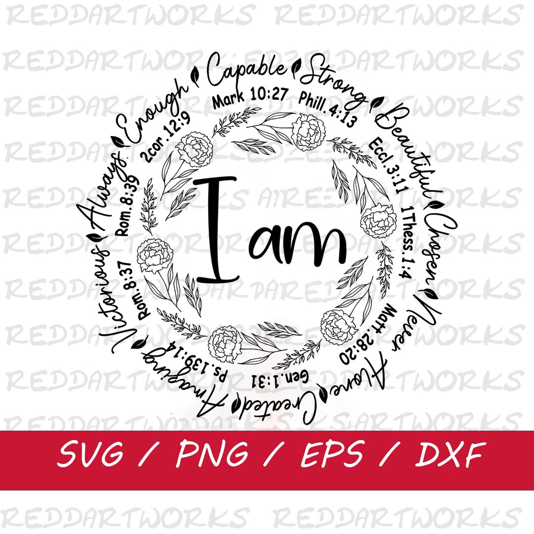 I Am Inspiration SVG, Christian Svg, Bible Verse SVG, Motivational SVG ...