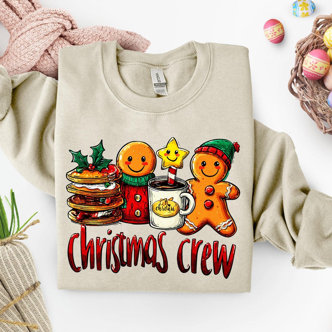 Christmas Crew PNG: Gingerbread, Pancakes, Cocoa Clipart (digital ...