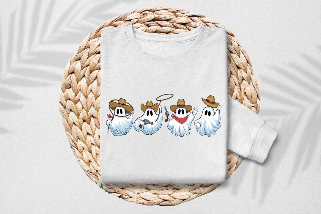 Cowboy Ghosts Png, Halloween Cowgirl Ghosts Png, Howdy Halloween Shirt ...