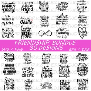 Friendship SVG Bundle, Best Friends SVG, Friends SVG, Bestie Svg, Bff ...