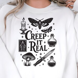 Creep It Real PNG, Spooky Summer Png, Preppy Png, Spooky Png, Retro ...
