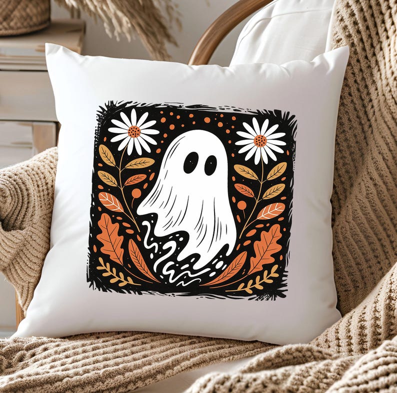 Spooky Ghost Boho PNG: Halloween Clipart (digital Download) - Etsy