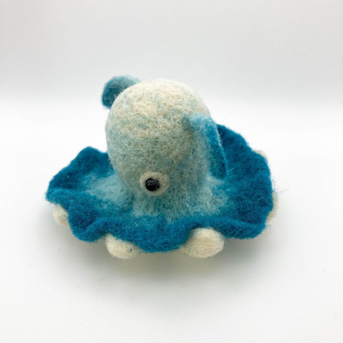 Needle Felted Blue Dumbo Octopus. Marine Lifes Inspired Collection - Etsy