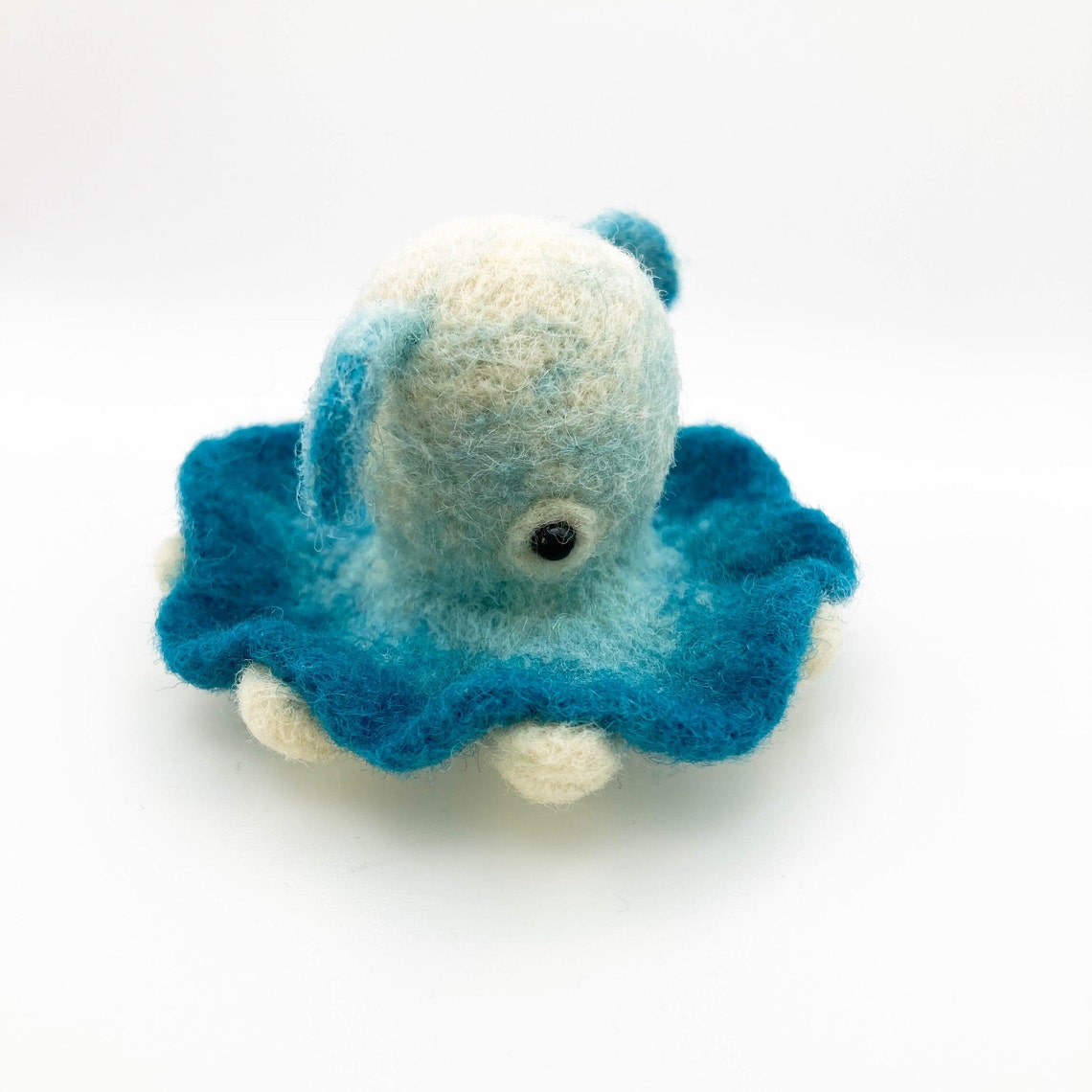 Needle Felted Blue Dumbo Octopus. Marine Lifes Inspired Collection - Etsy