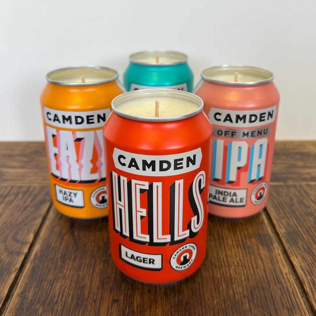 Camden Beer Can Candle | Scented Soy Wax | London UK | Lager IPA Hazy ...