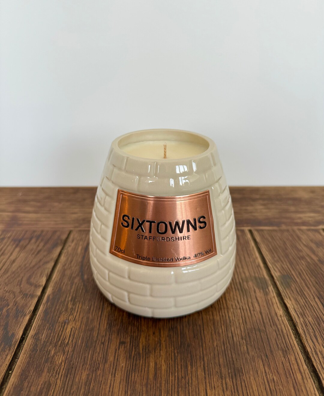 Sixtowns Vodka Bottle Candle Lime Basil & Mandarin Scented Soy Wax ...