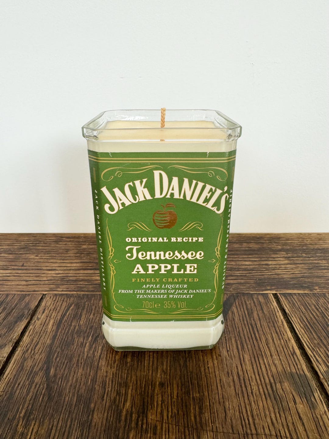 Jack Daniels Whisky Bottle Candle | Apple Spice | Soy Wax Scented | JD ...