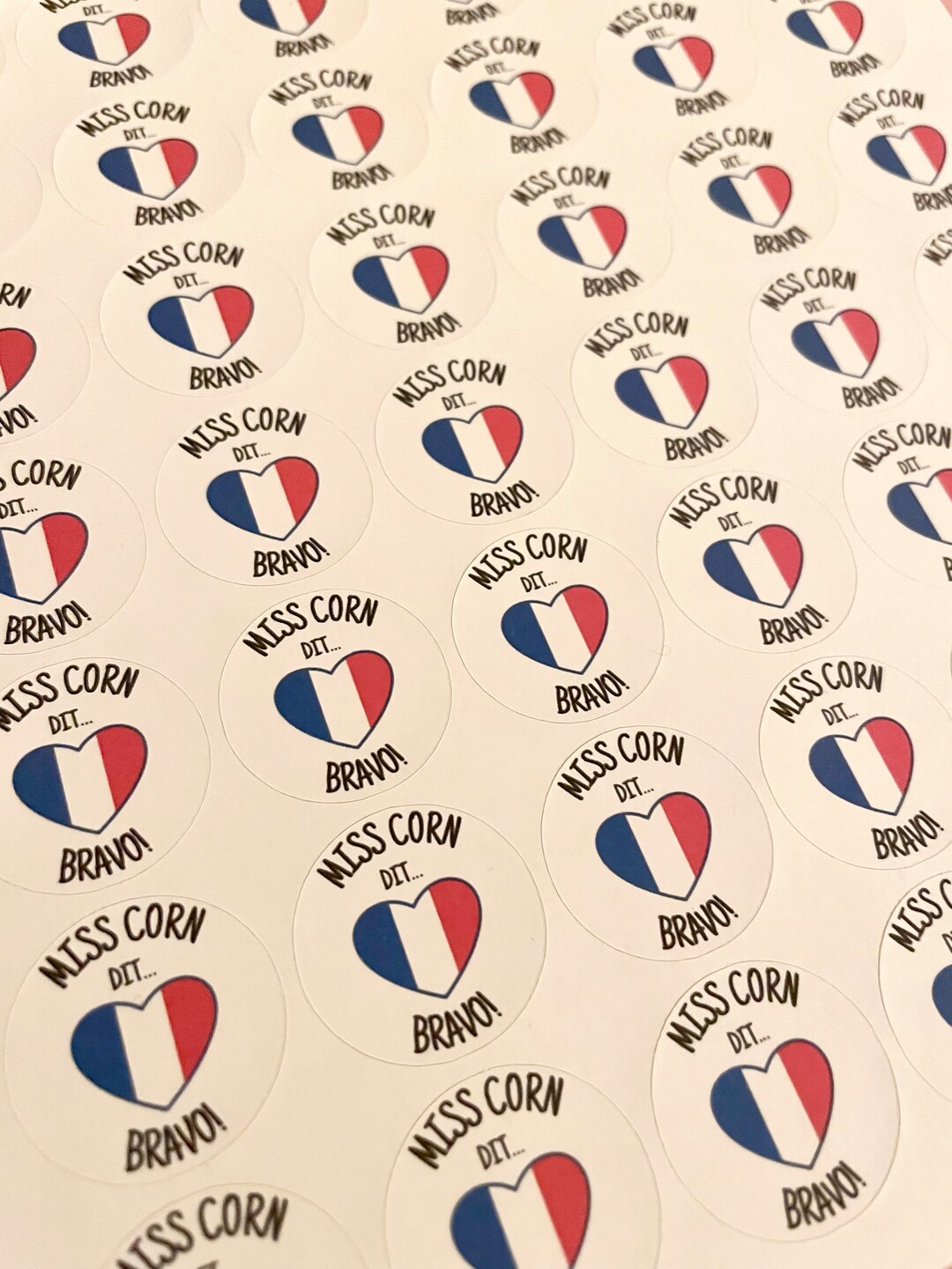 French Stickers - Personalised Teacher Stickers - Etsy