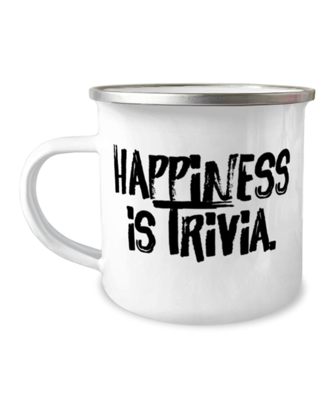 Funny Trivia 12oz Camper Mug Happiness is Trivia. Present - Etsy