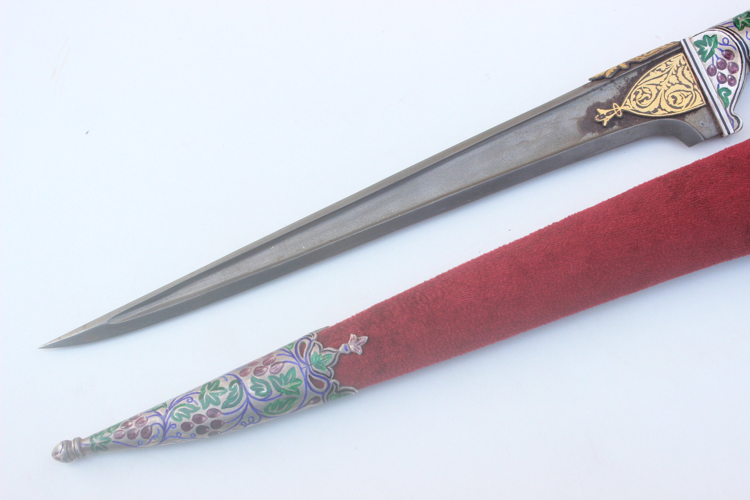 Vintage, Mughal, Islamic ,turkish, Ottoman, Silver Enamel Wootz ...