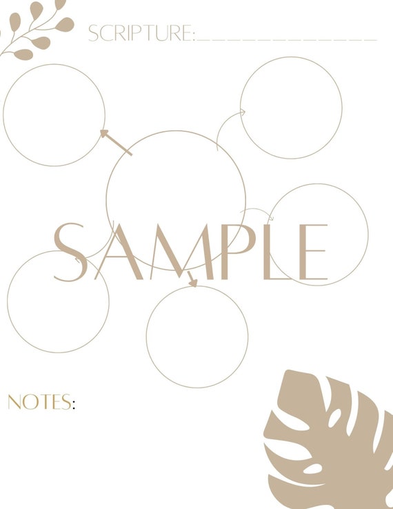 BOHO Verse Mapping Printable for Bible Studying and Journaling - Etsy