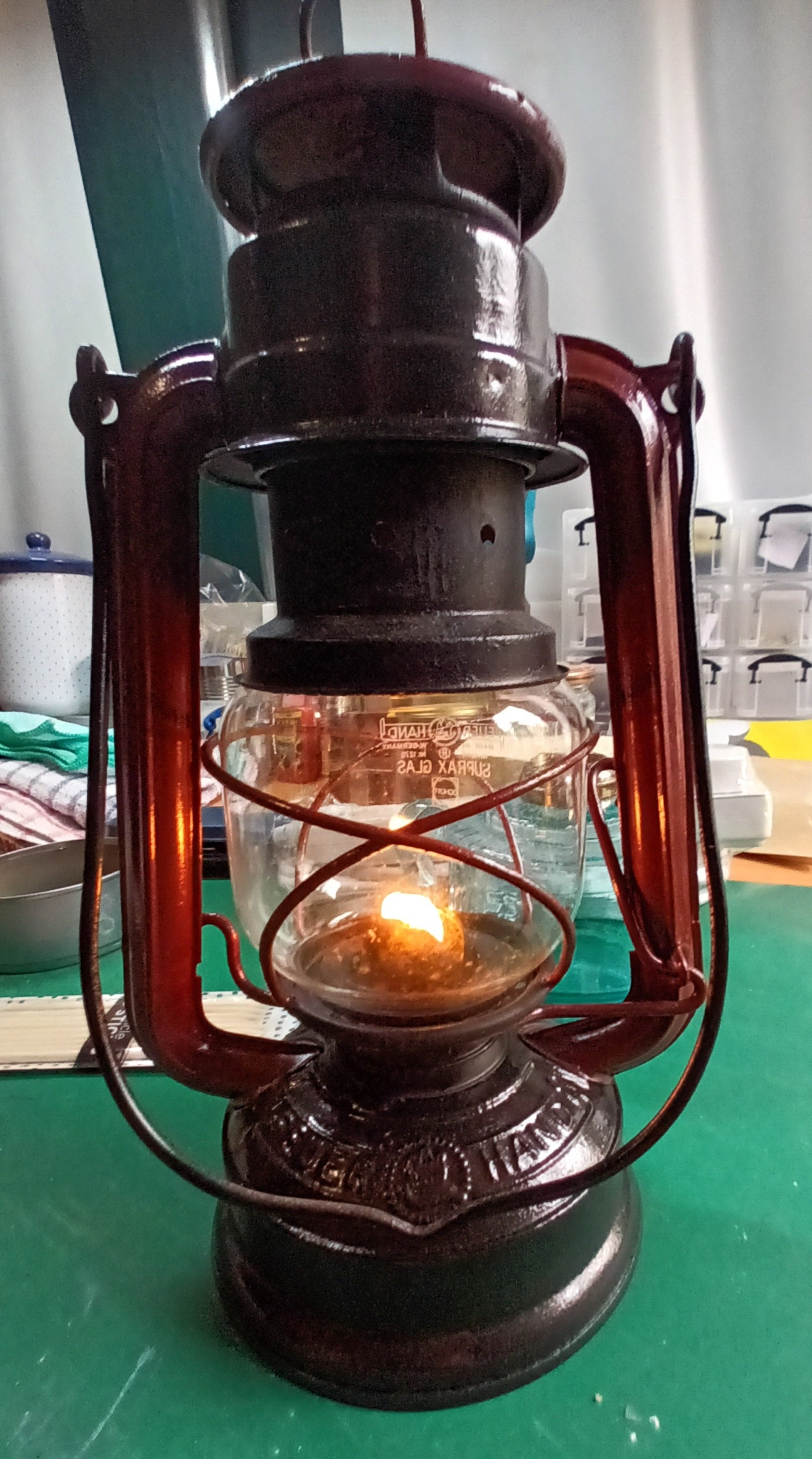 Vintage Feuer Hand Hurricane Oil Lamp From 1950's West Germany - Etsy