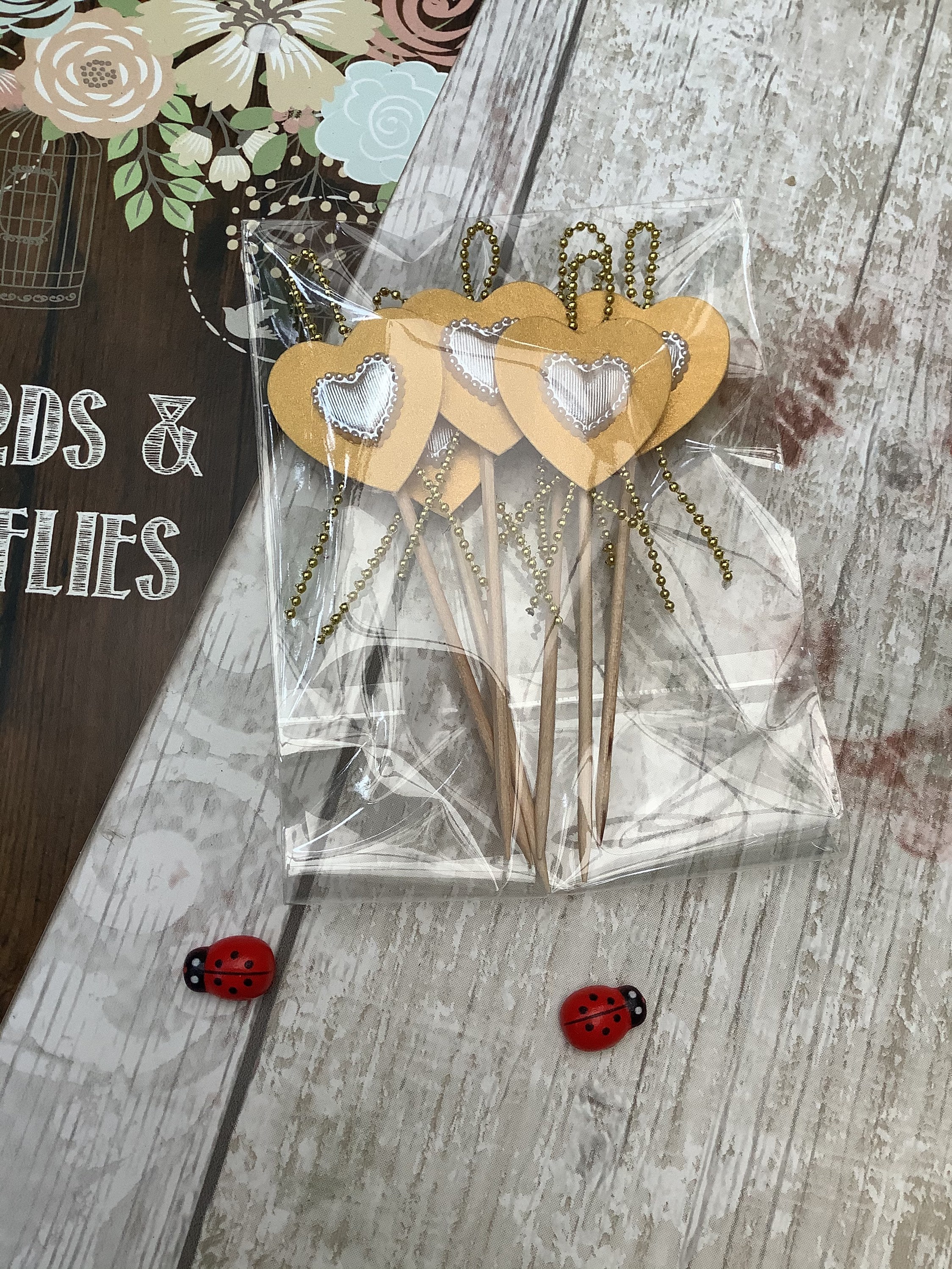 Corazón toppers de boda X 6 - Etsy España