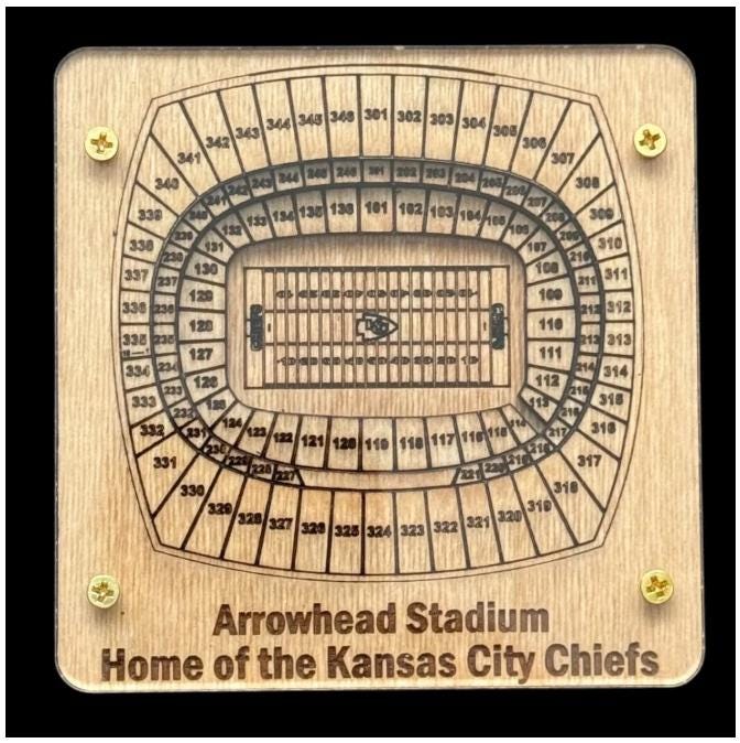 Arrowhead Stadium 3D Coaster Digital File - Etsy