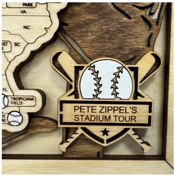 Baseball Stadium Tour Map - Etsy