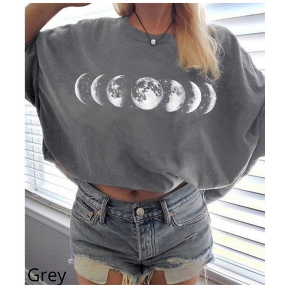 Moon Phases Shirt Full Moon Shirt Phases of Moon Sun and - Etsy