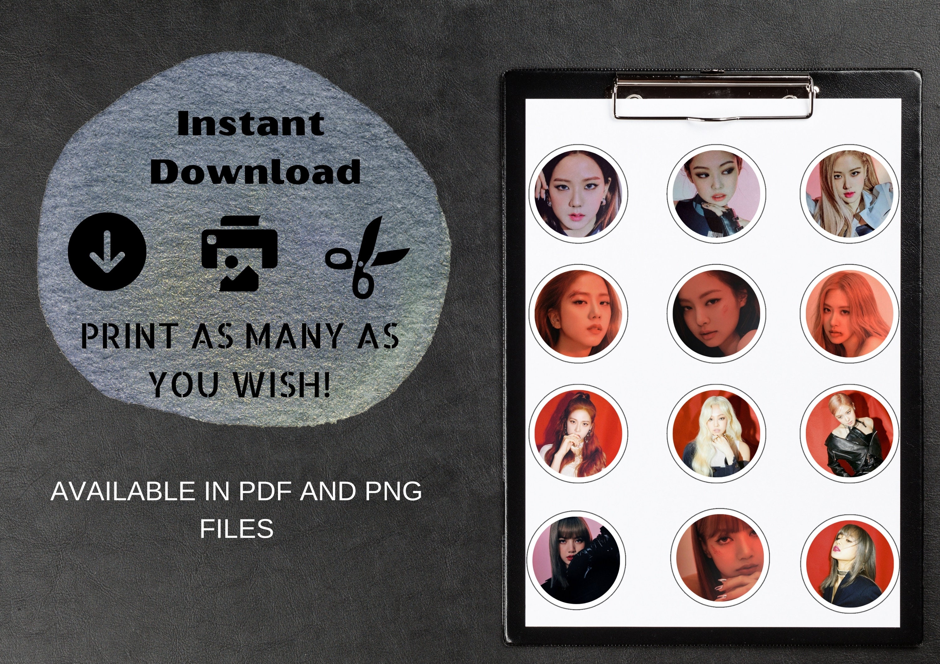 Printable Blackpink Cupcake Topper Blackpink Sticker - Etsy UK