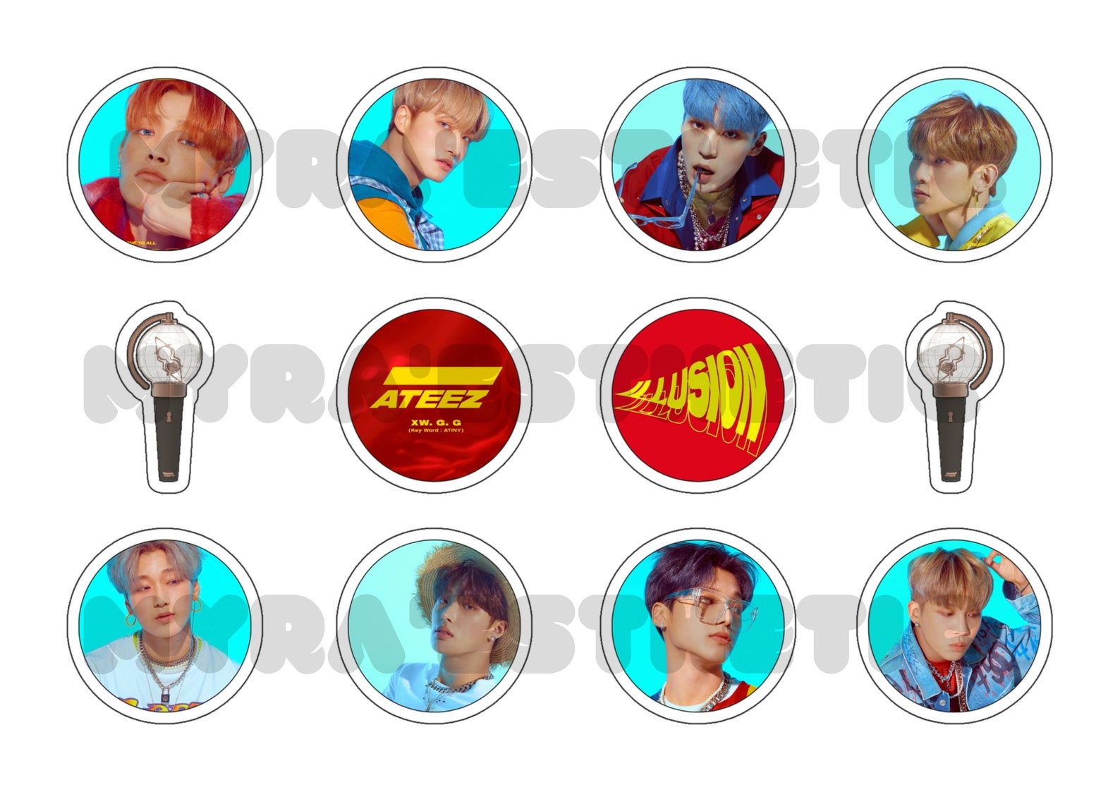 Printable Ateez Cupcake Topper Ateez Sticker Ateez Cake - Etsy UK