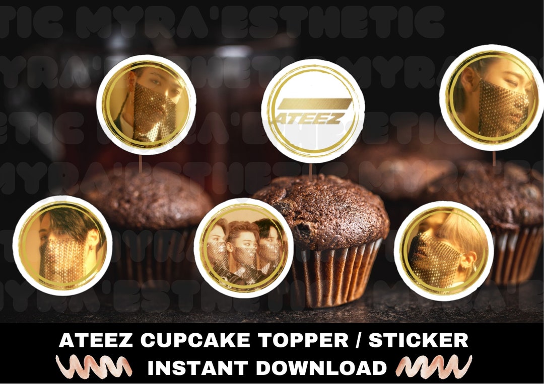 Printable Ateez Cupcake Topper: Ateez Birthday Party (PNG, PDF) - Etsy