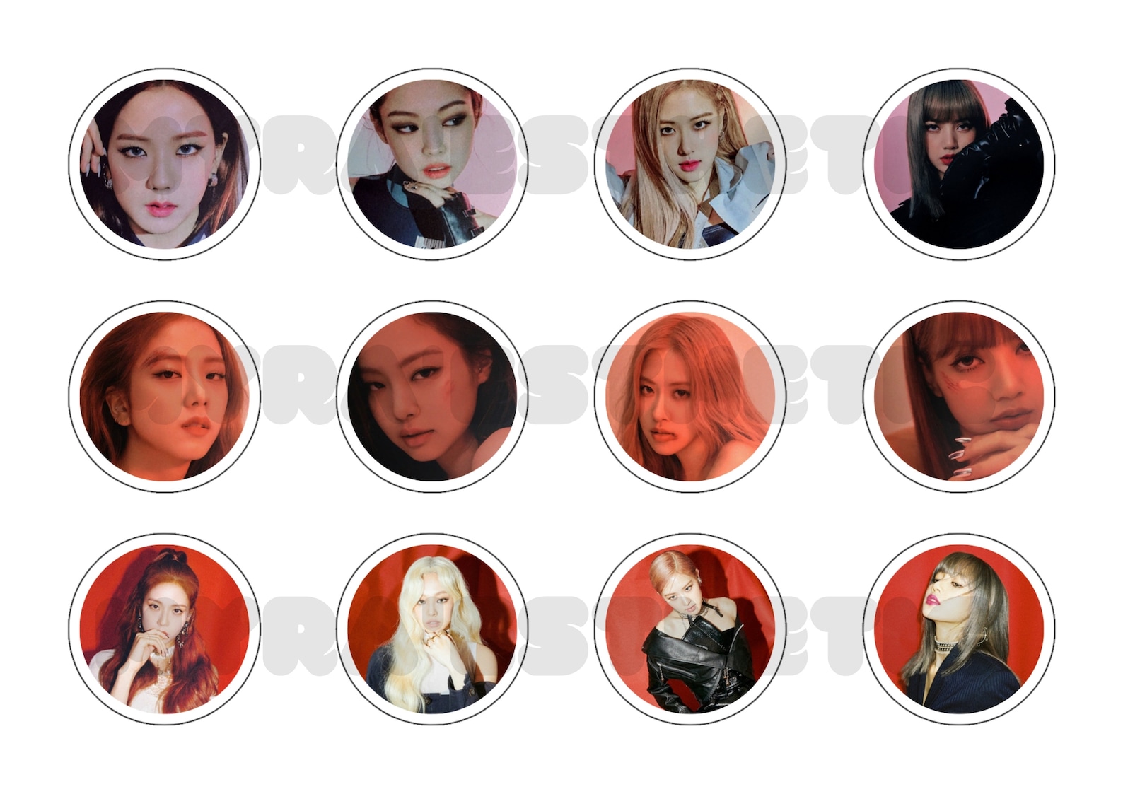 Printable Blackpink Cupcake Topper Blackpink Sticker - Etsy UK