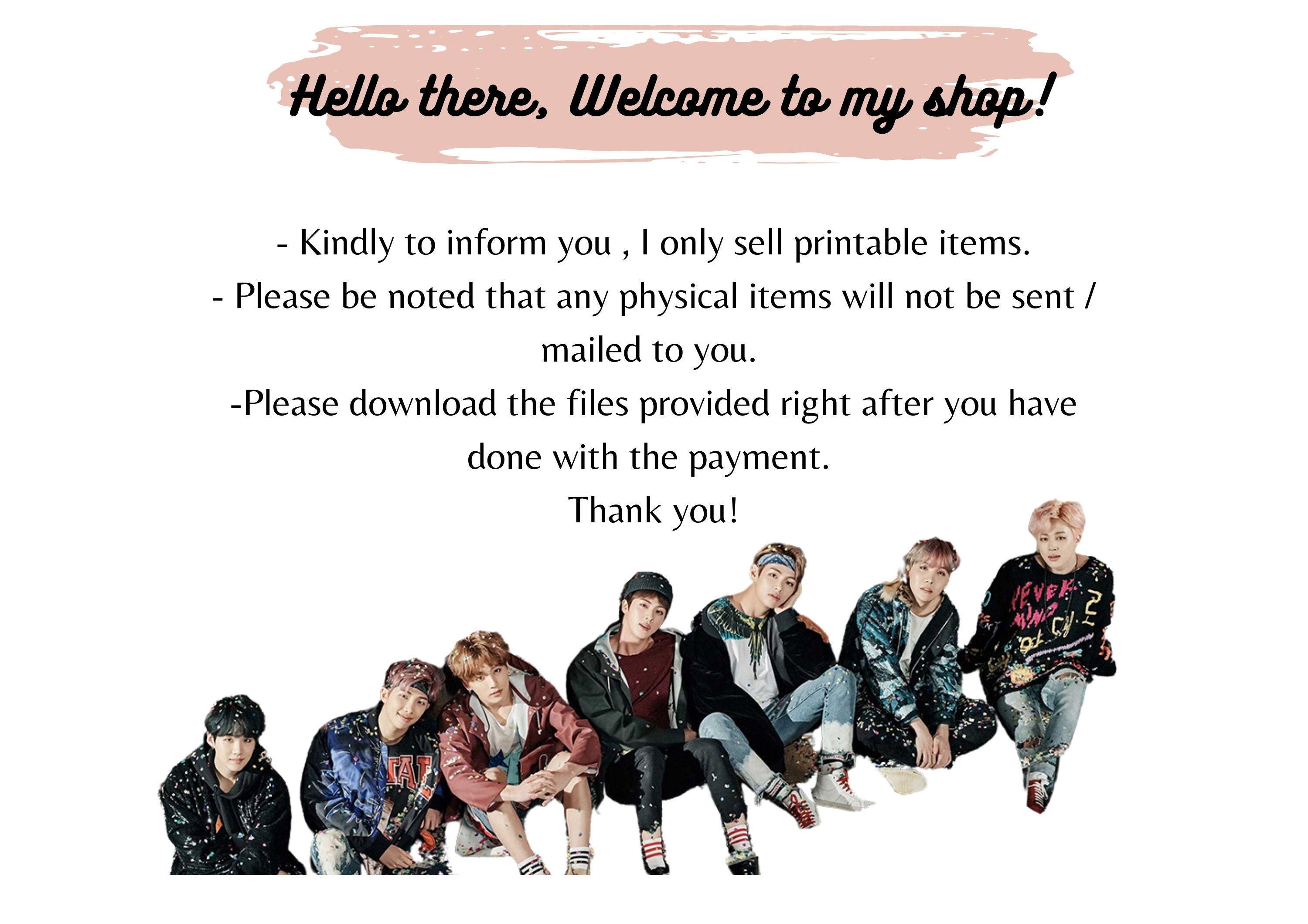 Printable BTS Cupcake Topper, Bts Sticker, Bts Cake Topper, Bts ...