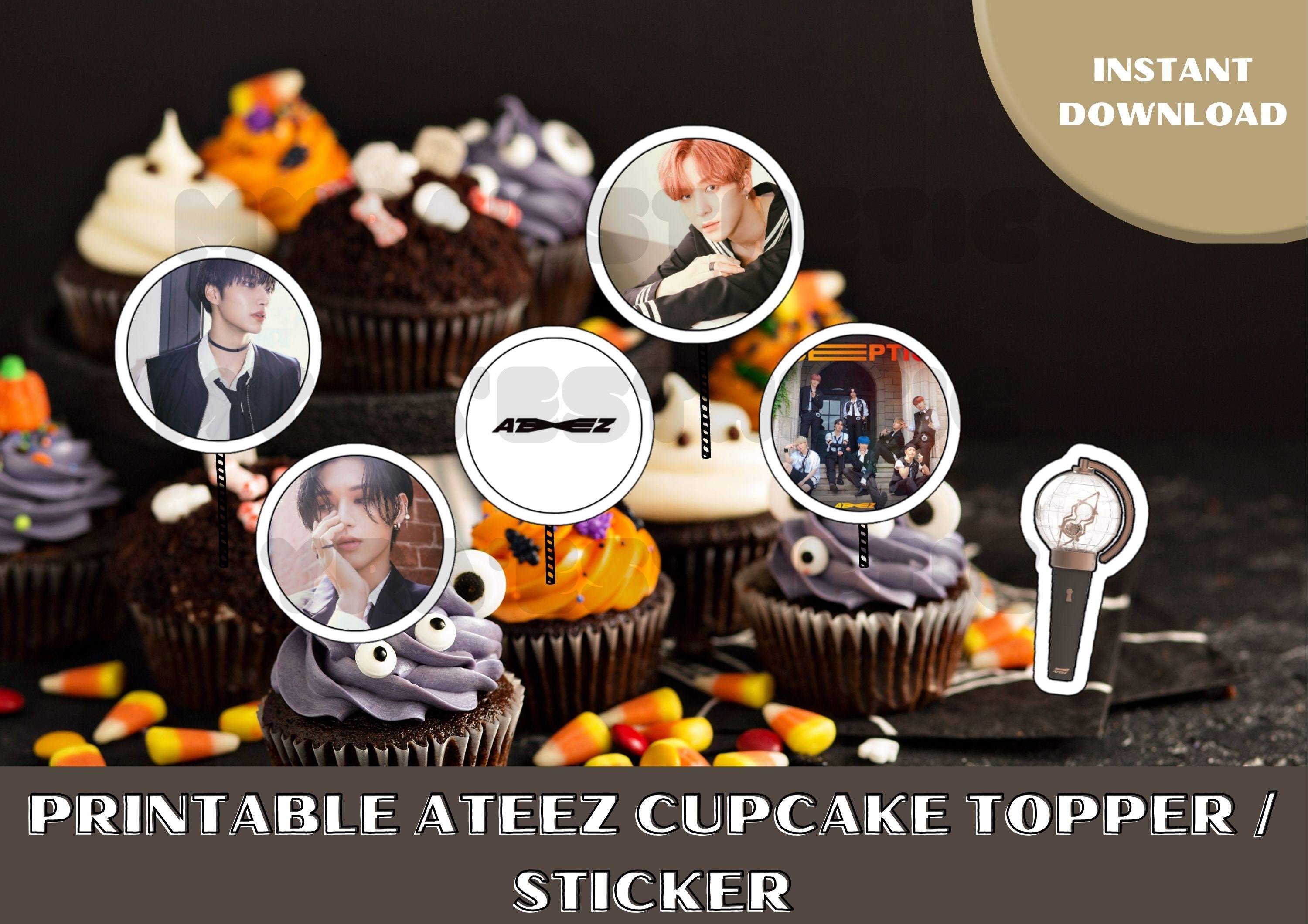 Printable Ateez Cupcake Topper Ateez Sticker Ateez Cake - Etsy UK