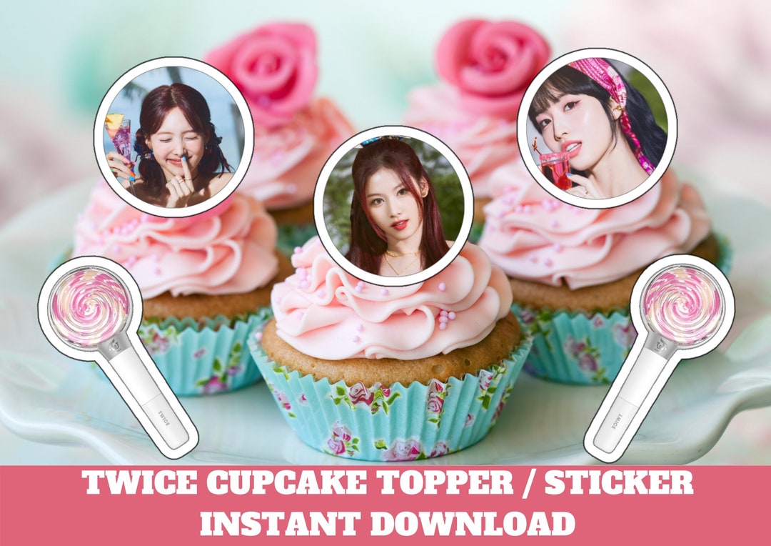 Printable Twice Cupcake Topper: Birthday Party Decor (PNG, PDF) - Etsy