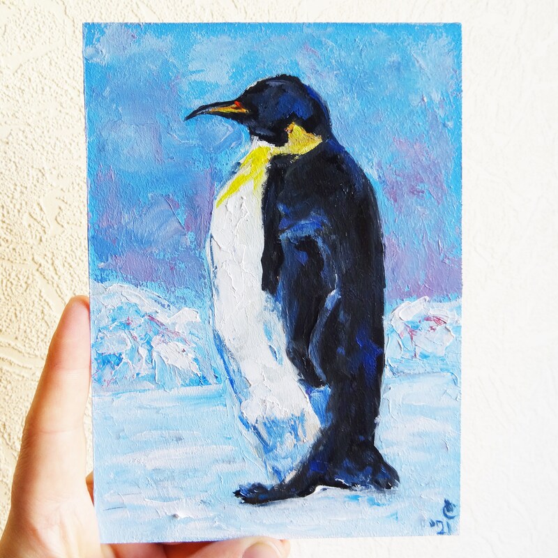 Penguin Painting - Etsy