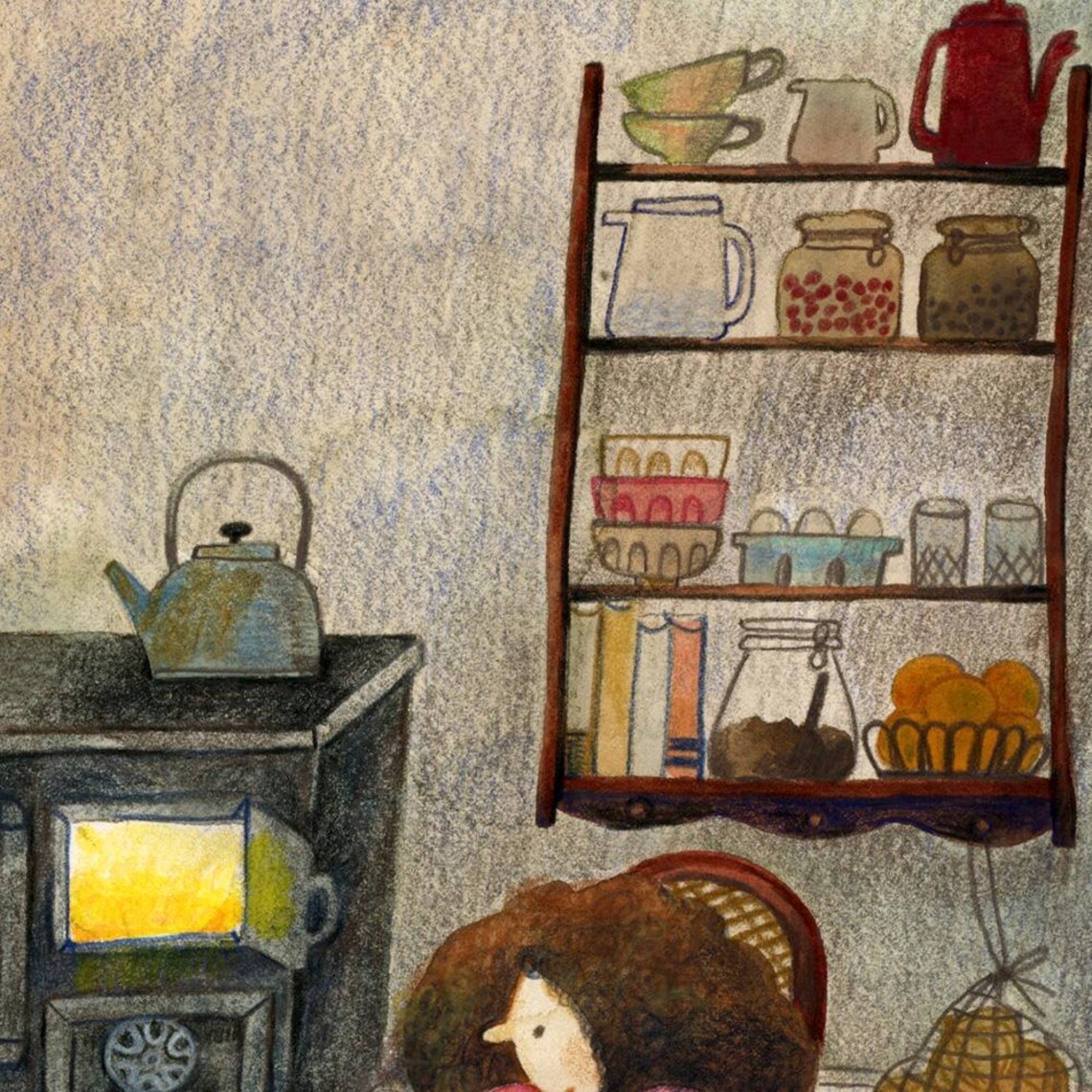 Whimsical Watercolor Nursery Art Print: Bedtime Story - Etsy